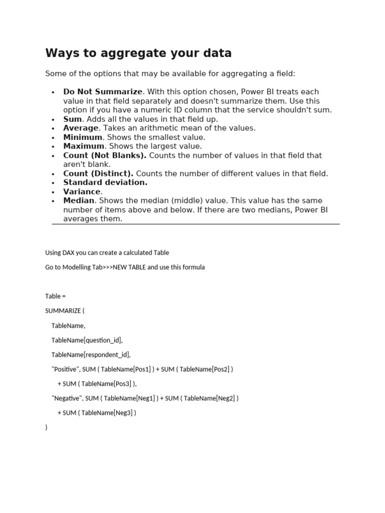 Ways To Aggregate Your Data | PDF Ways To Aggregate Your Data | PDF