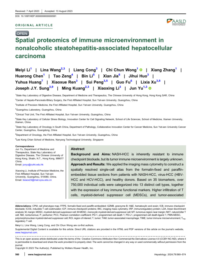 Spatial Proteomics of Immune Microenvironment In.8 | PDF | Medical ...