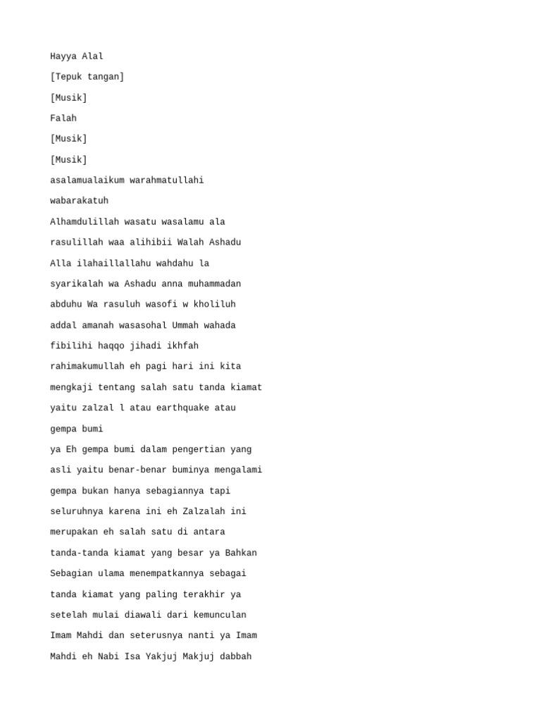 (Indonesian (Auto-Generated) ) KAJIAN TAFSIR SURAT AL-ZALZALAH BAGIAN 1 - Ustadz Dr. Muhammad ...