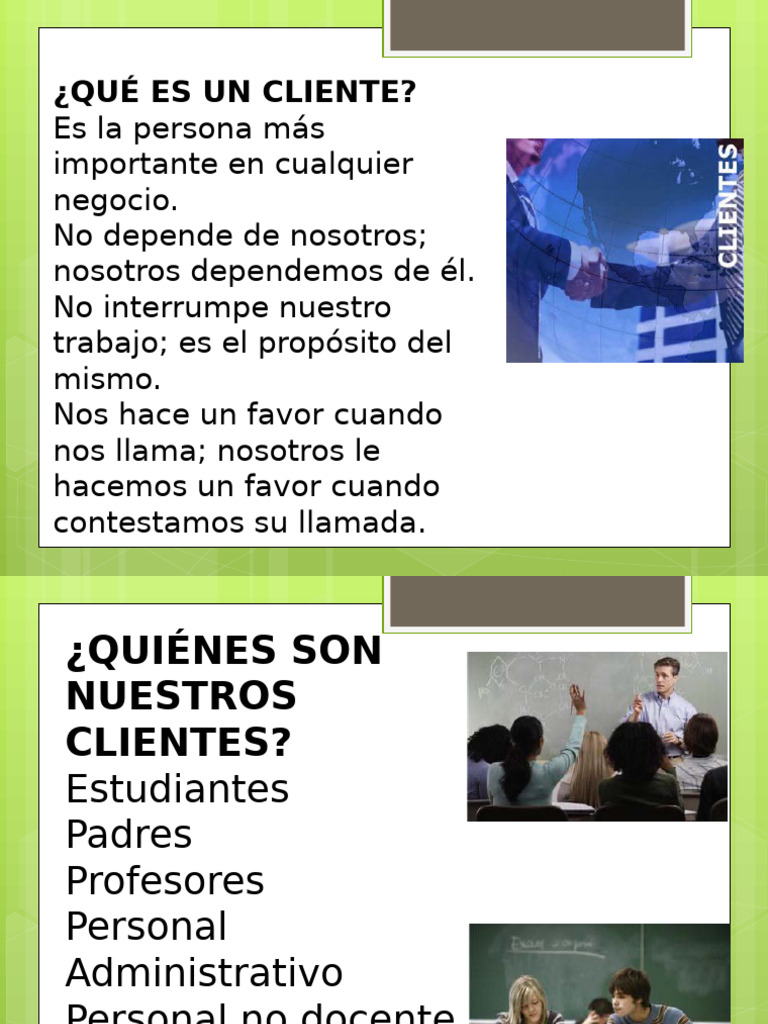 Clase Clientes y Tipos de Clientes | PDF | Cliente | La satisfacción ...