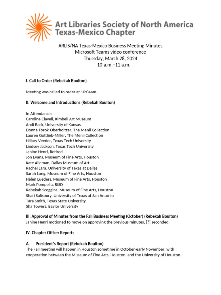 DRAFT TXMX 2024 Spring Meeting Minutes Needs Approval | PDF | Politics