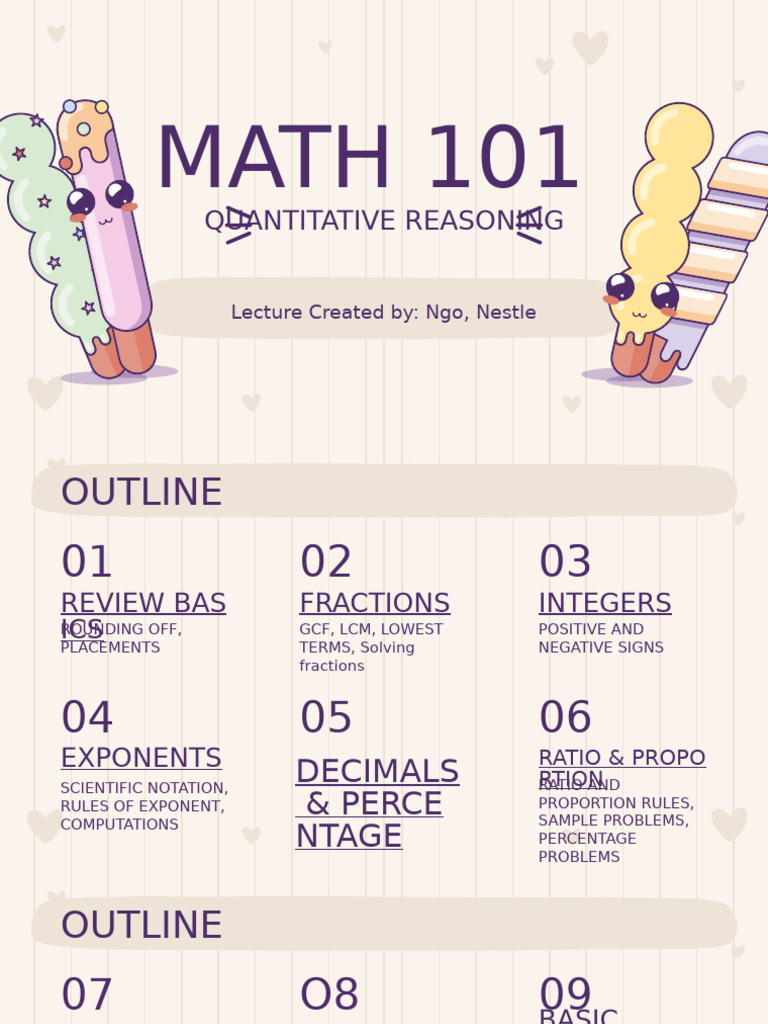 Math Review Napolcom Exam | PDF | Subtraction | Numbers