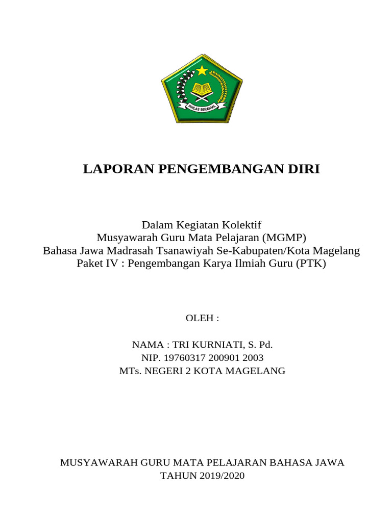 Contoh Lap MGMP Paket 4 | PDF