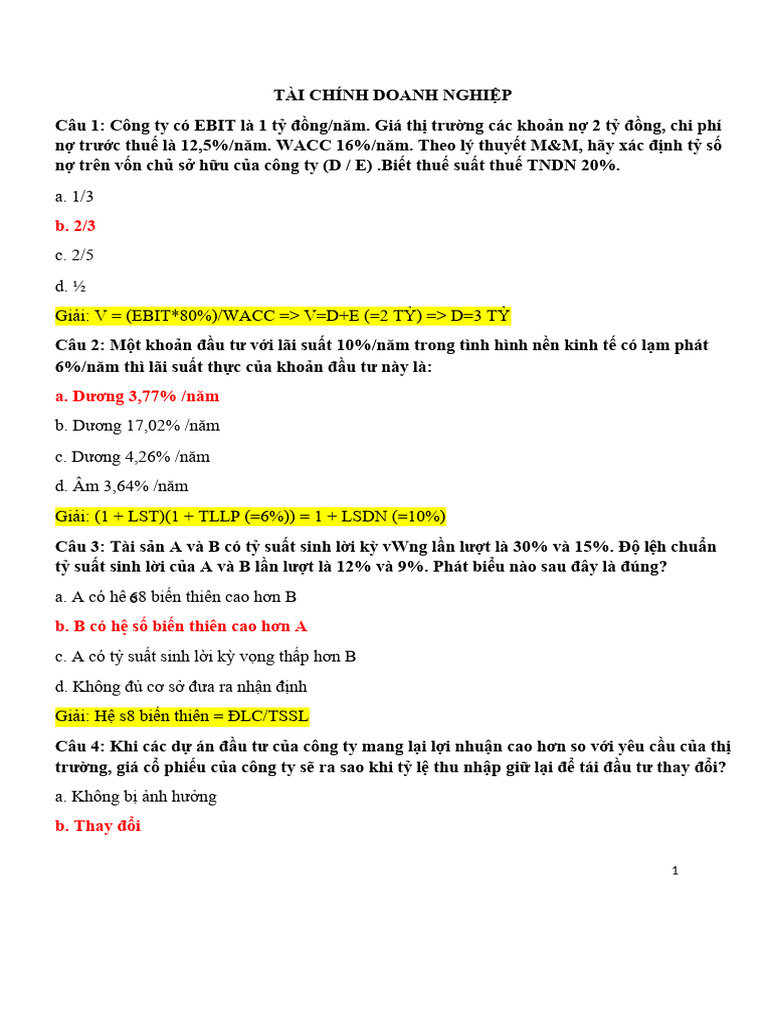 TN TCDN Trắc Nghiệm TCDN | PDF