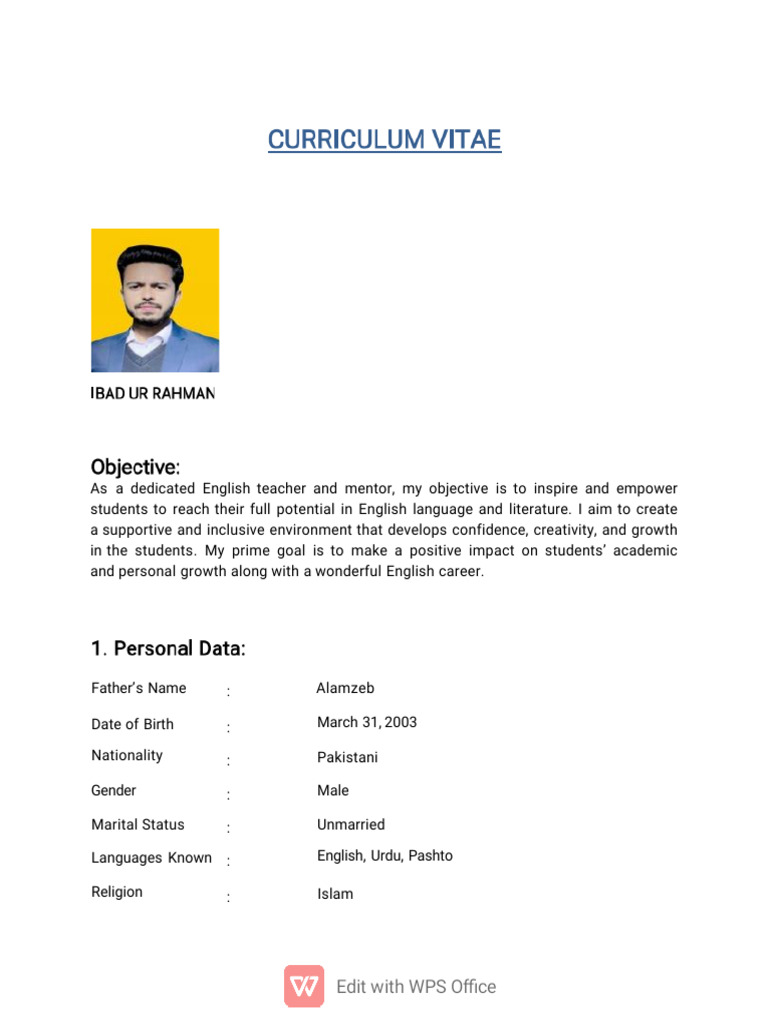 My fresh updated CV | PDF | Liberal Arts Education