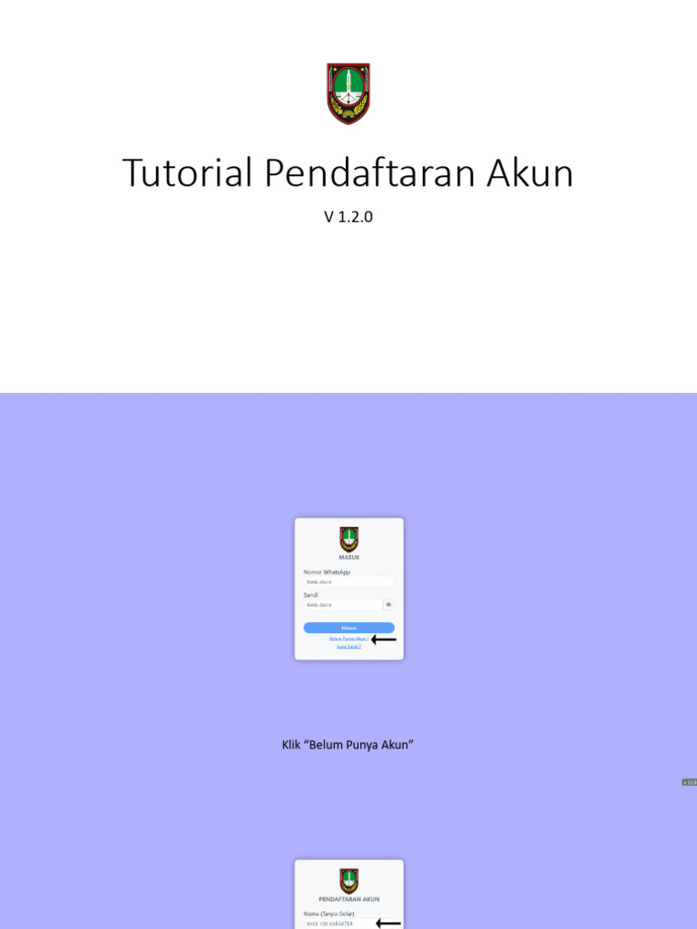 Tutorial Pendaftaran Akun | PDF