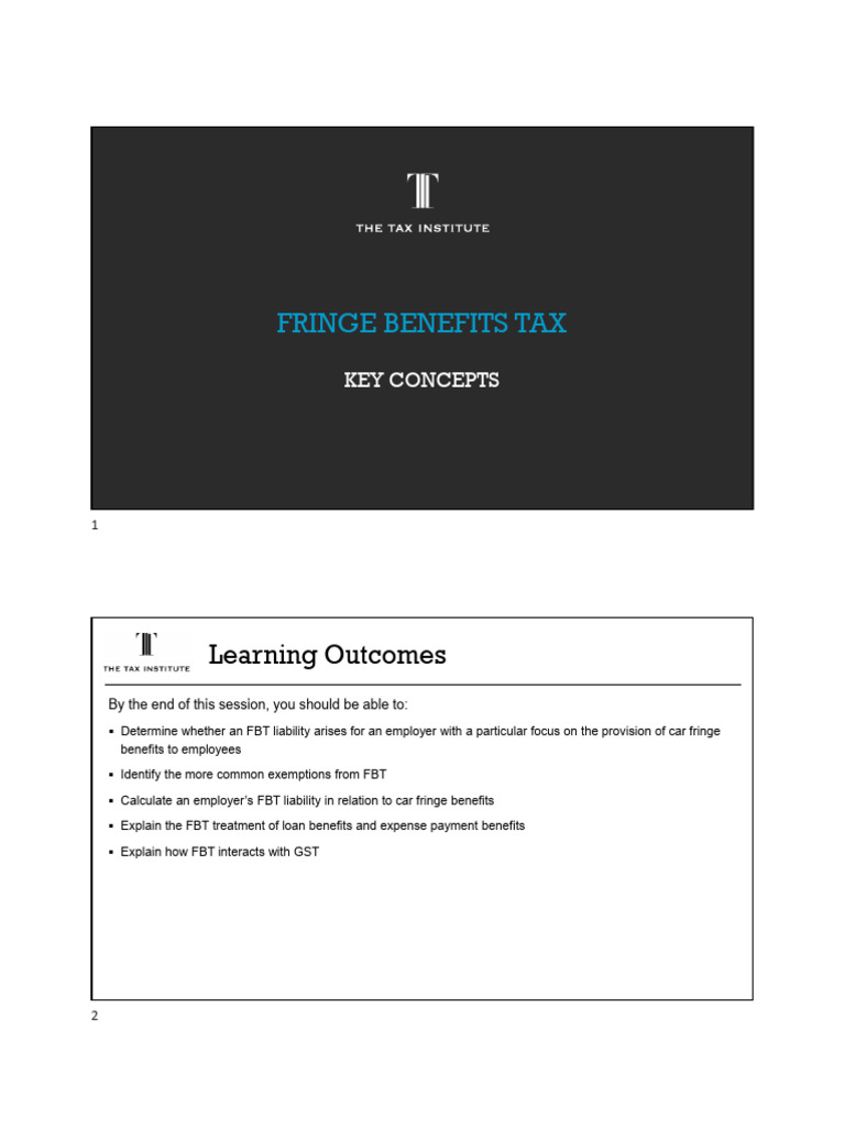 Understanding Fringe Benefits Tax (FBT) | PDF | Employee Benefits | Employment
