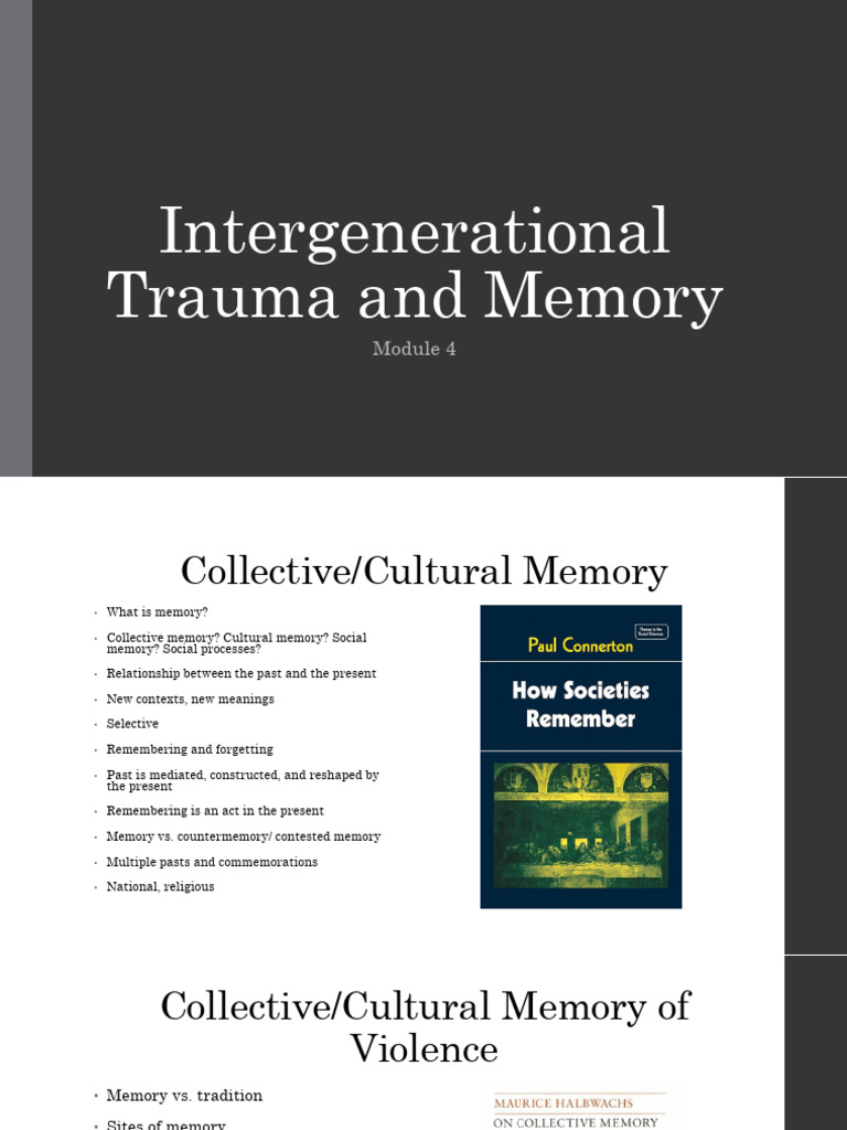Intergenerational Trauma and Memory | PDF | Psychological Trauma | Memory