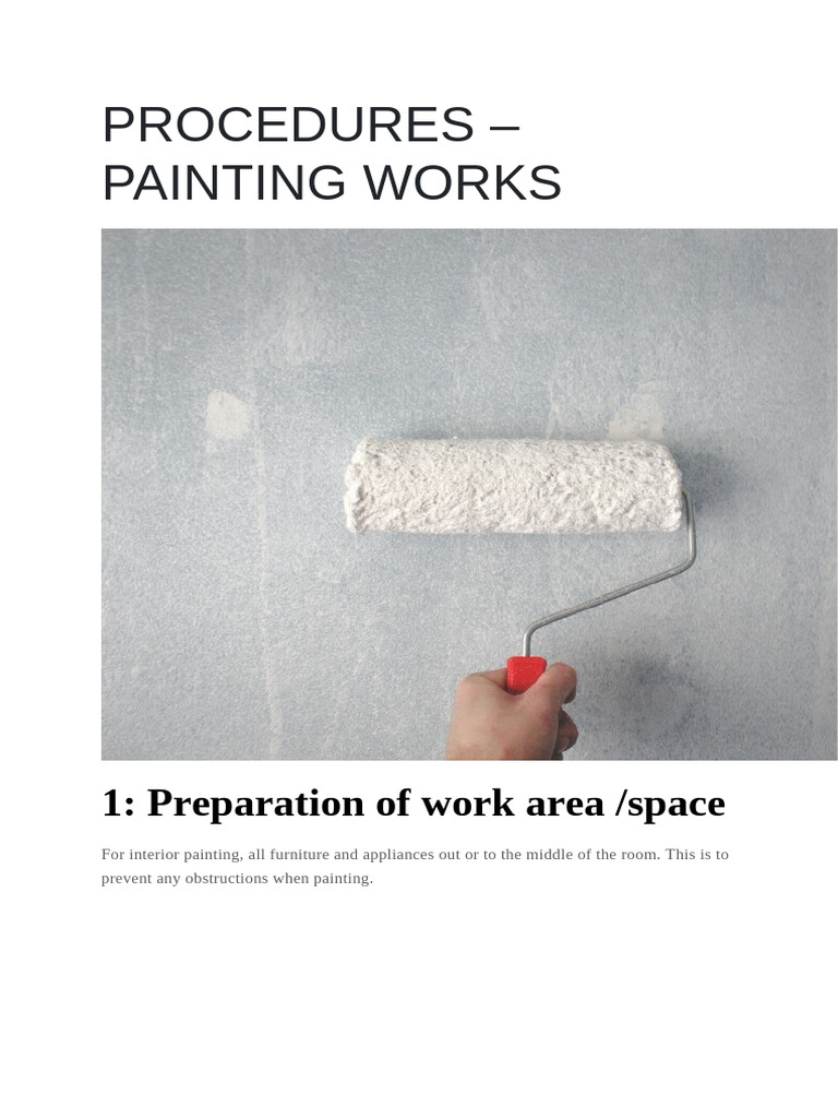 Essential Steps for Interior Painting | PDF | Paint | Materials