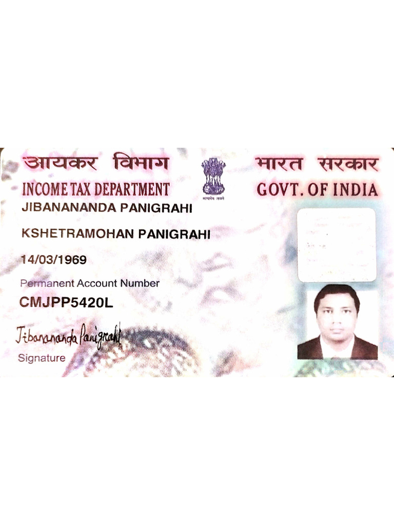 Jibanananda Panigrahi Pan Card | PDF