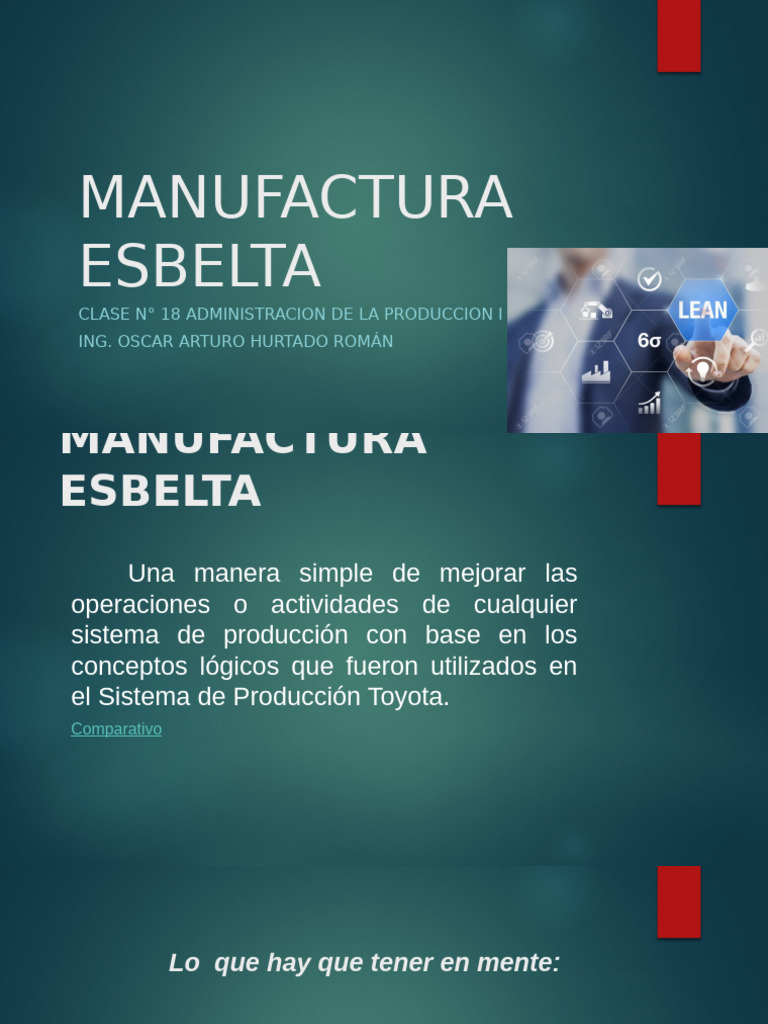 Clase Manufactura Esbelta | PDF | Lean Manufacturing | Economias