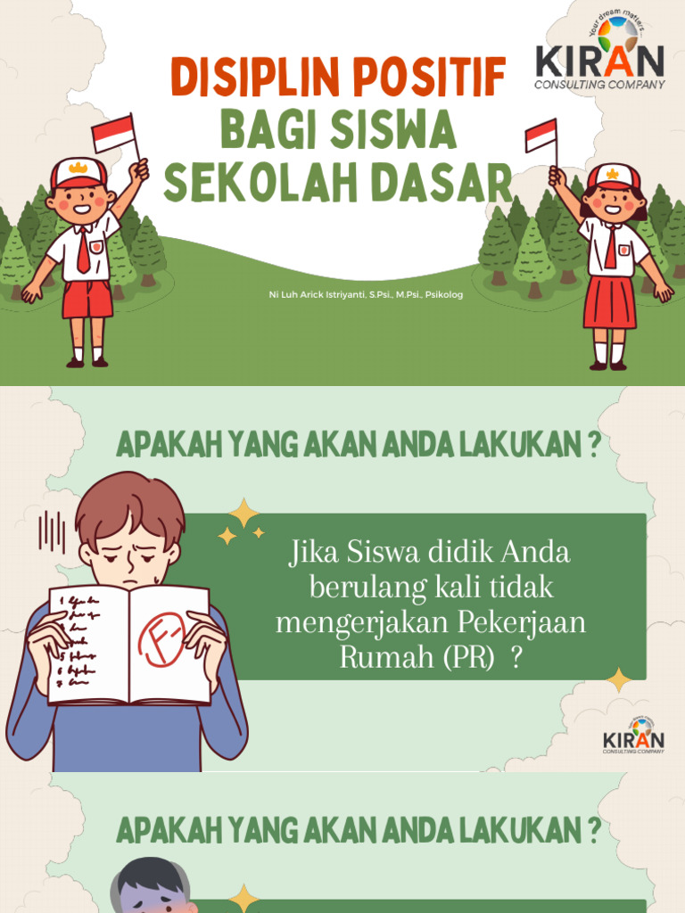 Materi 9 Penerapan Disiplin Positif Di Sekolah Dasar | PDF | Karier & Perkembangan ...
