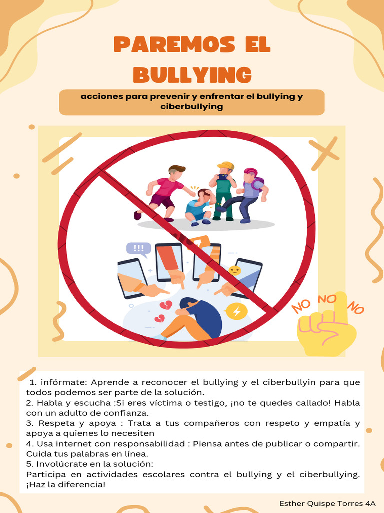 Acciones para Prevenir y Enfrentar El Bullying - Ciberbullying | PDF
