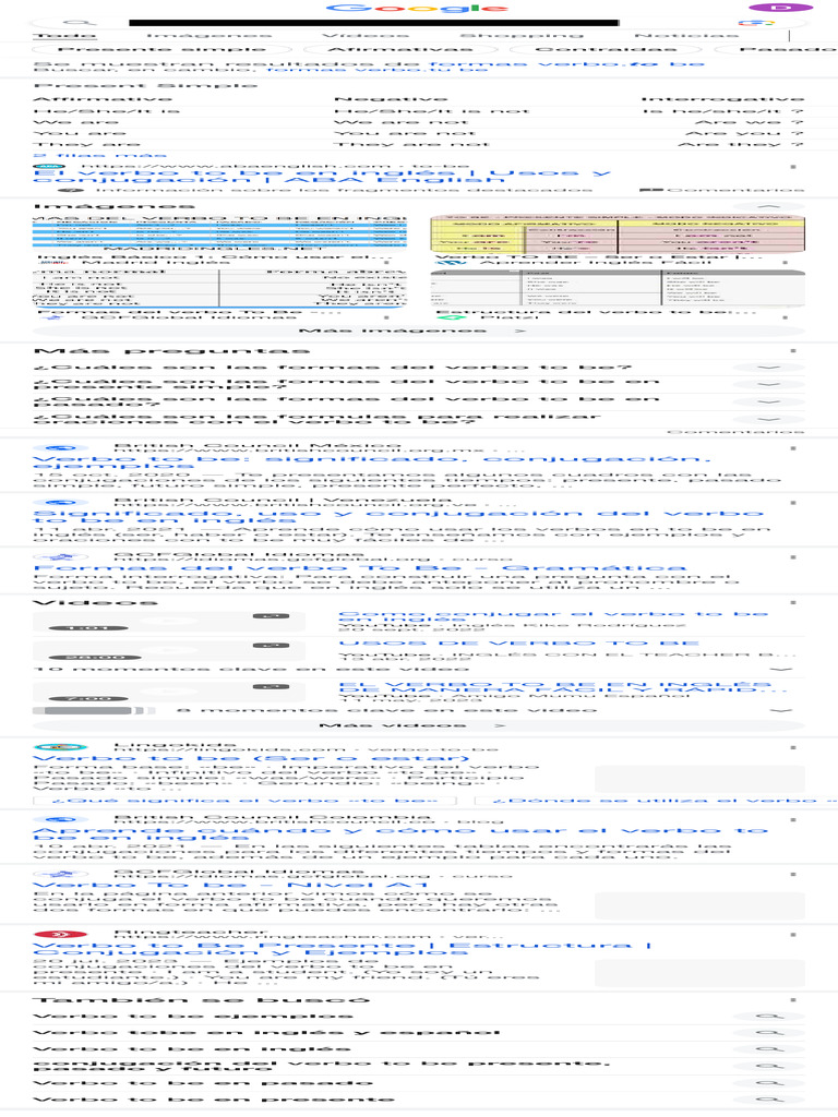 Formas Verbo - Tu Be - Buscar Con Google | PDF | Verbo | Mecánica del ...