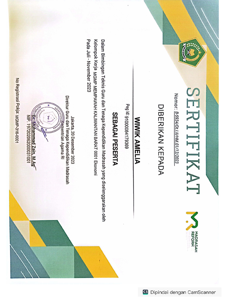 SERTIFIKAT IHT | PDF