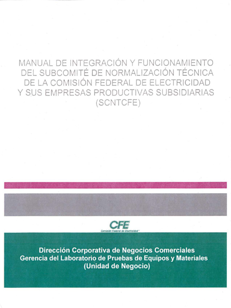 Manual de Integracion y Funcionamiento Del Subcomite de Normalizacion ...