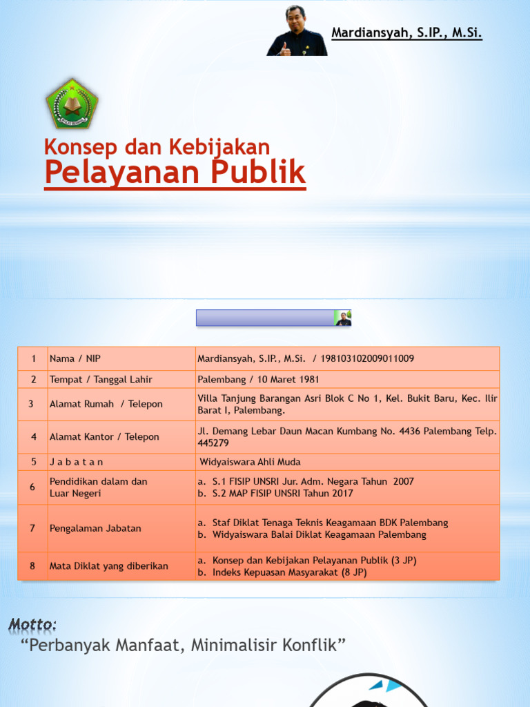 Konsep Dasar Pelayanan Publik | PDF