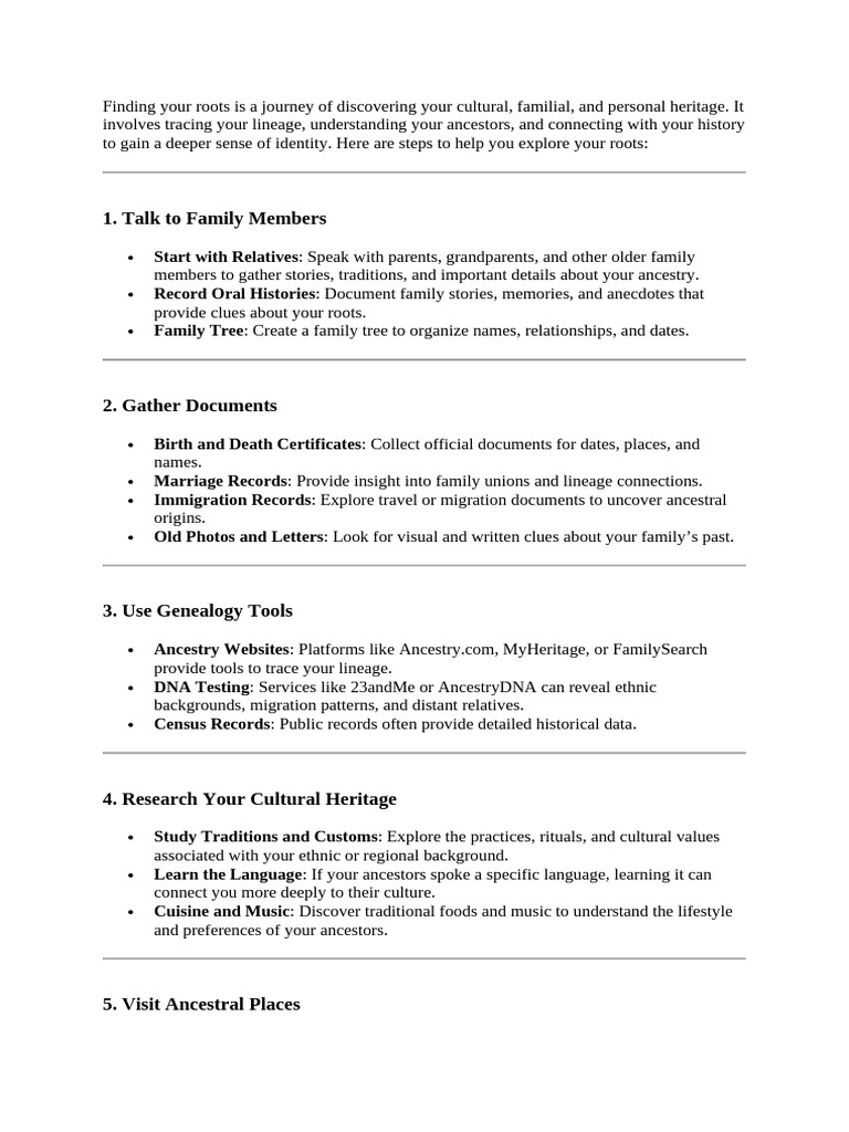 Journey of Finding You Roots | PDF | Genealogy