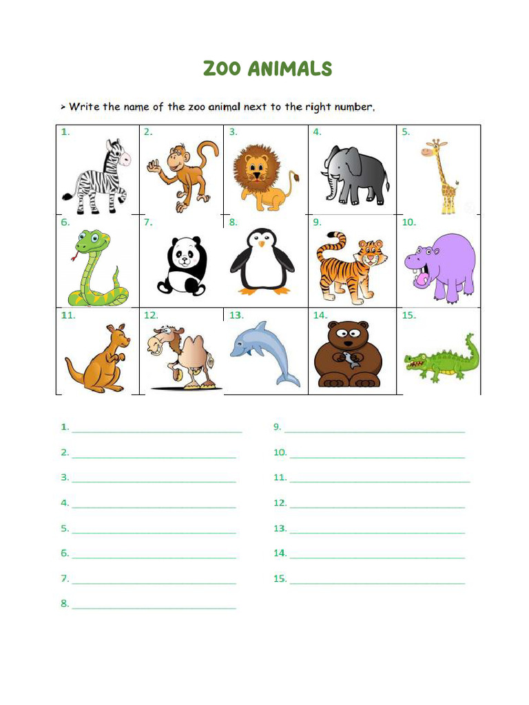 Zoo Animals | PDF