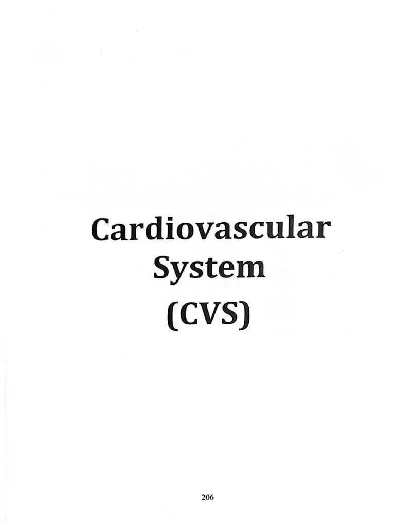 Cardiovascular System (CVS) | PDF