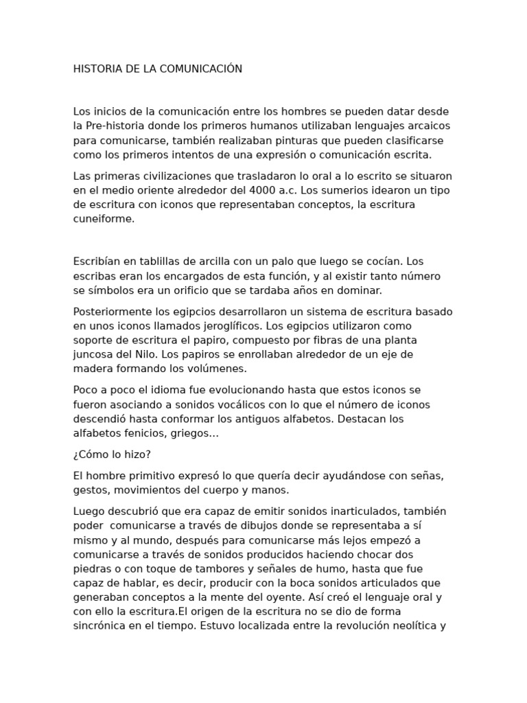 Historias de La Comunicación Yos | PDF | Escritura | Comunicación