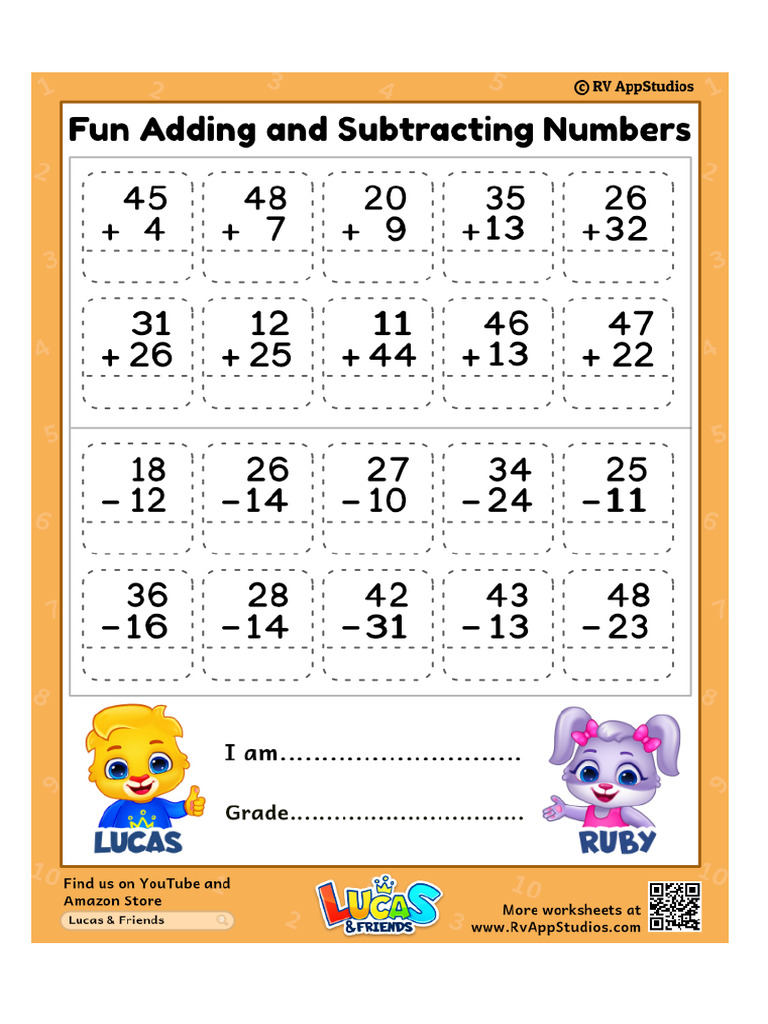 411 Add Subtract Fun Addition and Subtracting | PDF