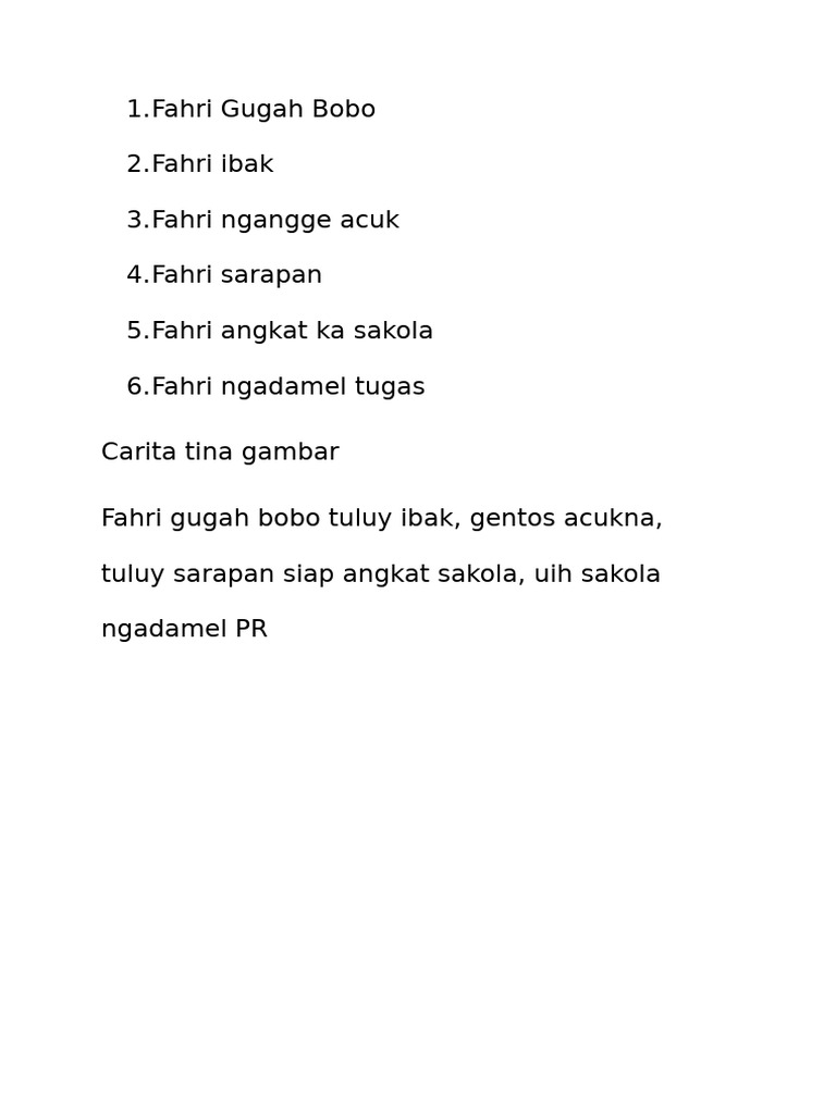 Fahri Gugah Bobo | PDF