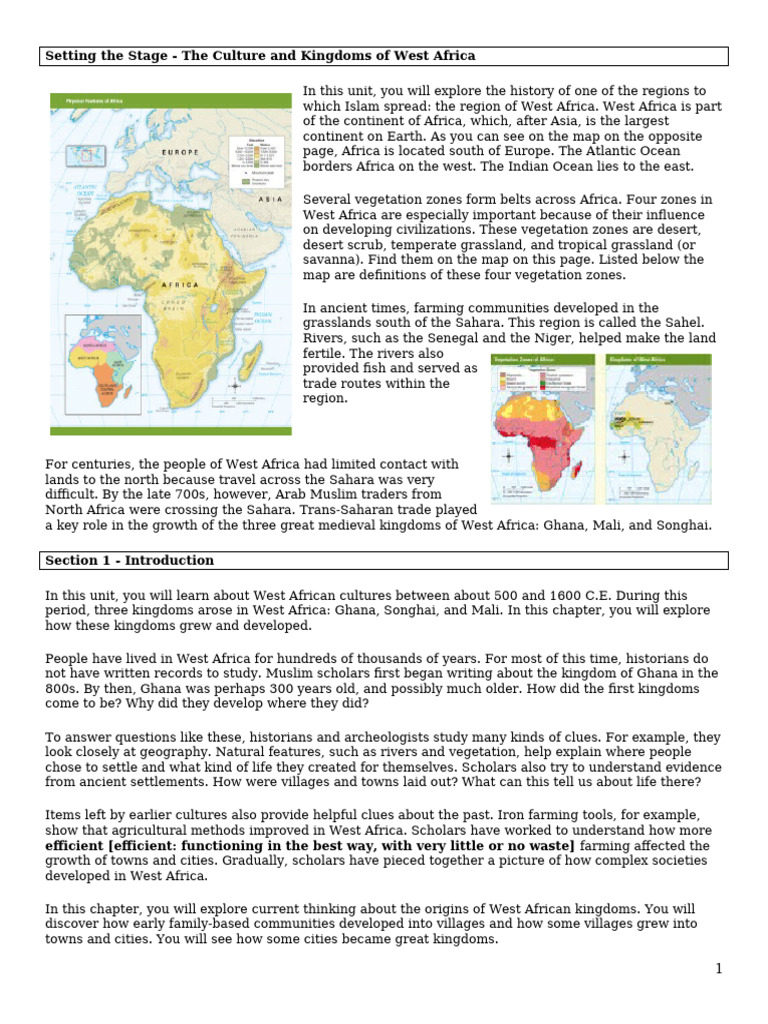 11 - Early Socieities in West Africa | PDF | Sahara | Africa