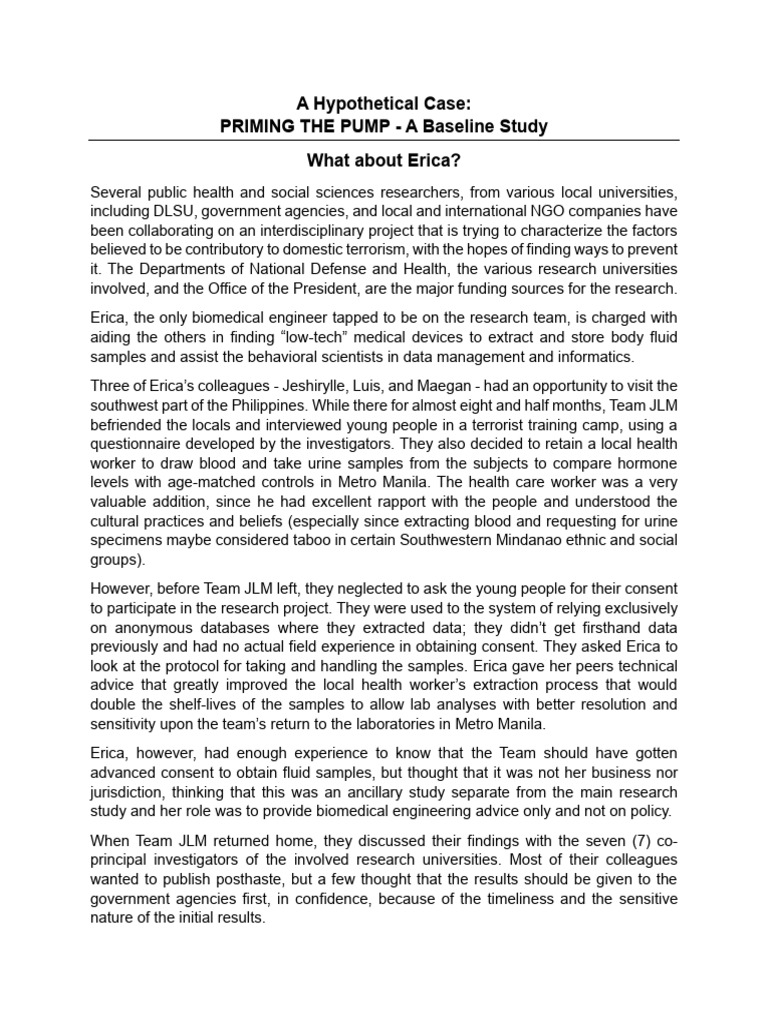 1 A Baseline Study - Priming The Pump | PDF