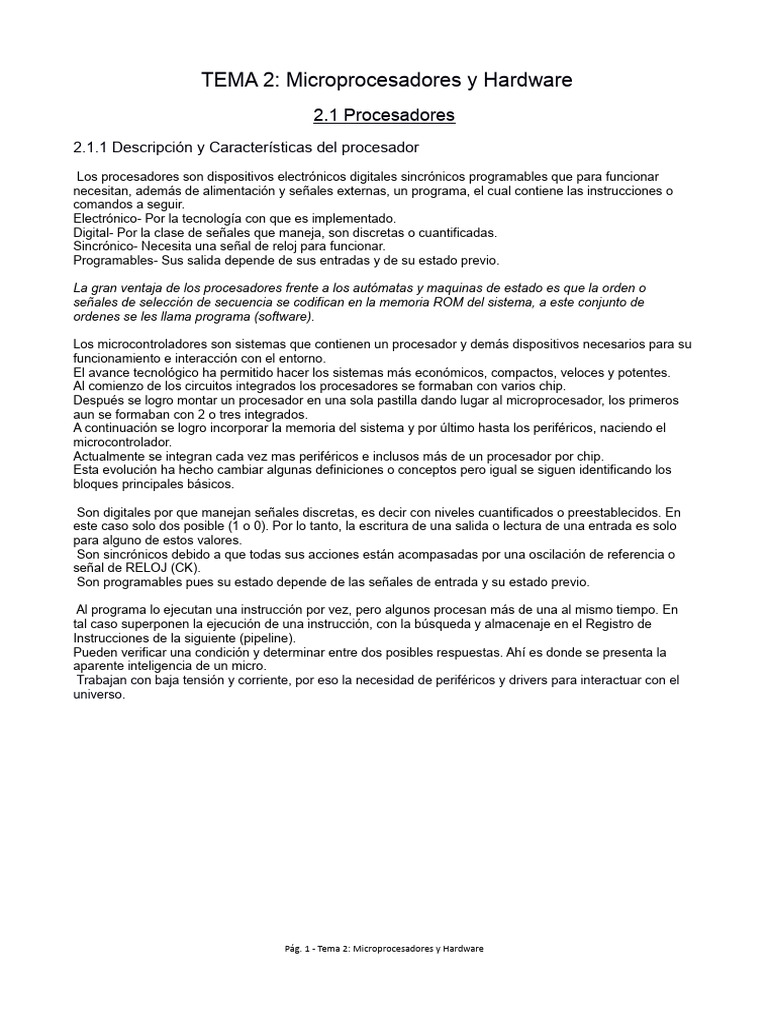 Microcontroladores | PDF | Unidad Central de procesamiento | Microcontrolador