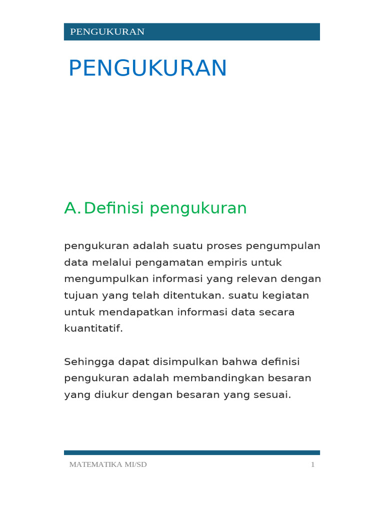 Chapterbook Pengukuran | PDF