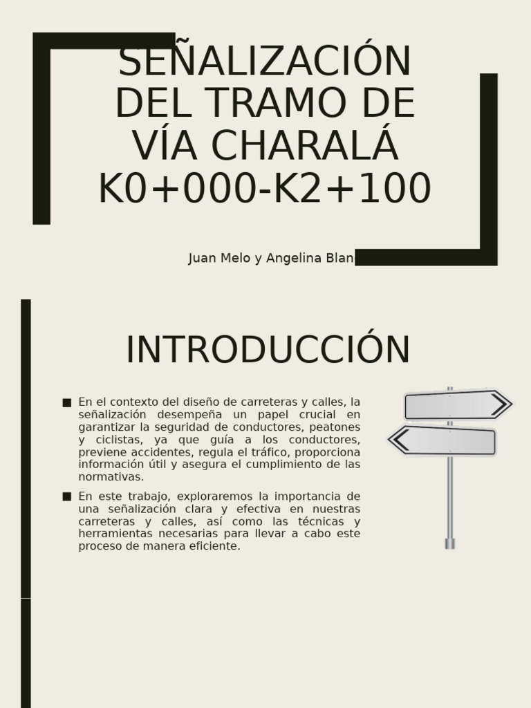 Señalización Del Tramo de Vía Charalá k0 | PDF