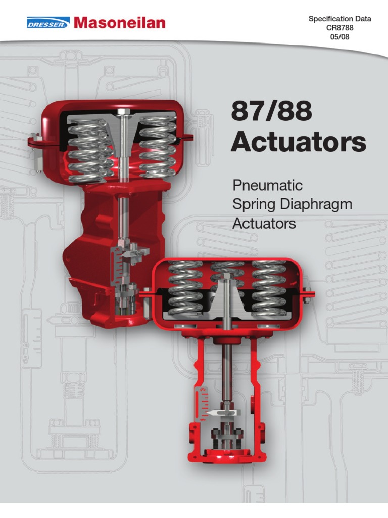 Actuador Masoneilan 87-88 | PDF | Steel | Mechanical Engineering