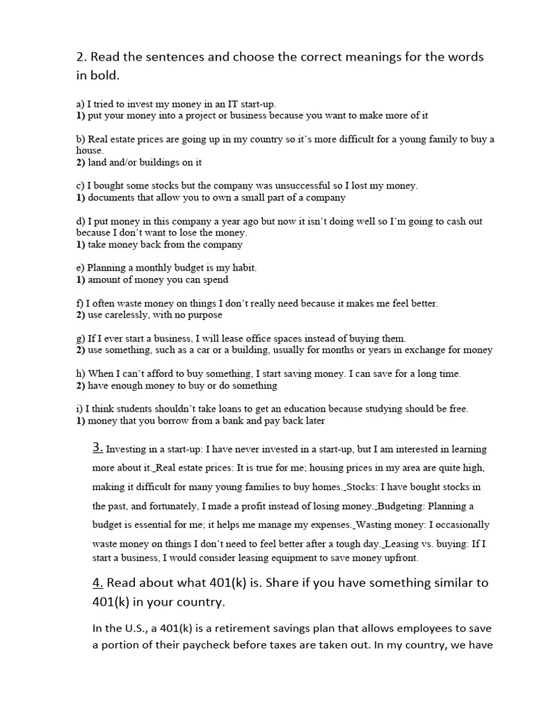 Smart and Poor Financial Decisions | PDF | Diversification (Finance ...