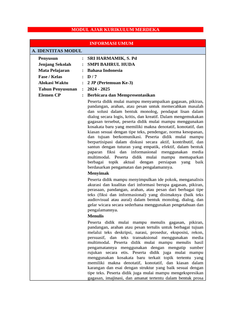 Modul Teks Procedure | PDF
