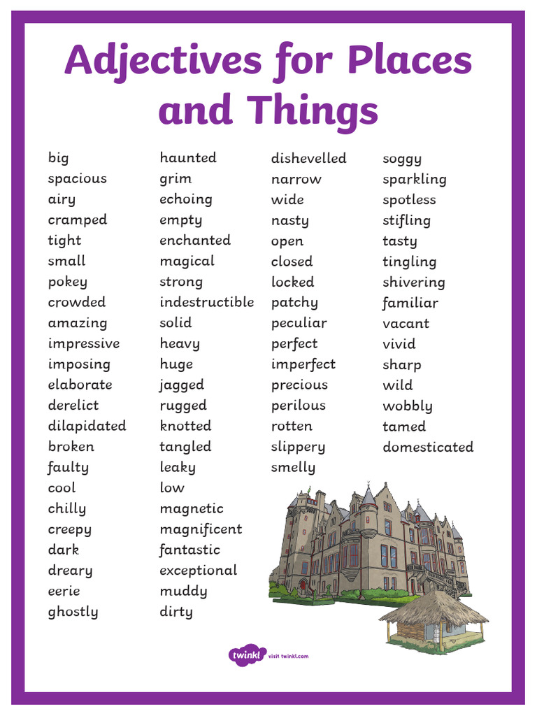 Adjectives For Places and Things | PDF