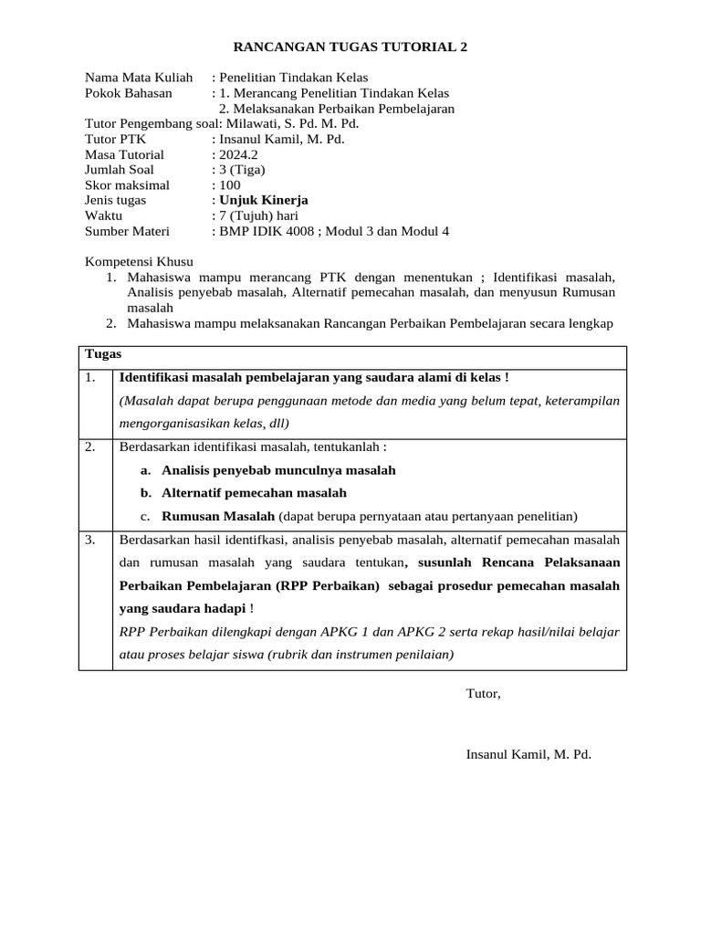 Tugas Tutorial 2 PTK | PDF