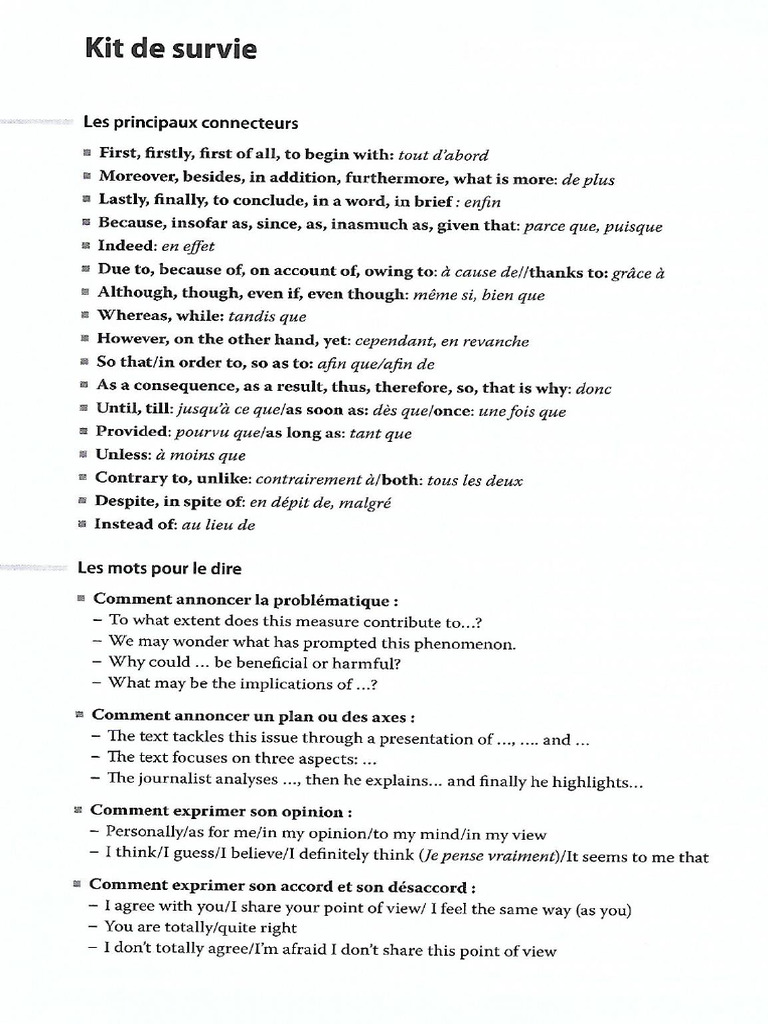 Survival Kit Part 1 | PDF