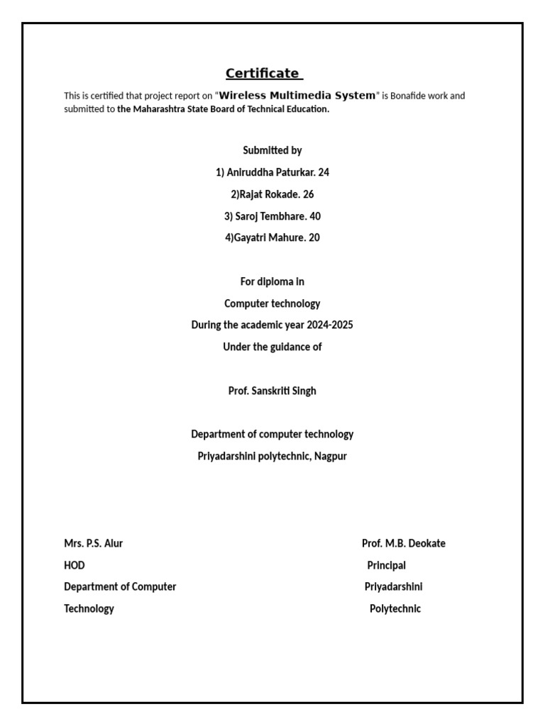 Certificate ACN | PDF