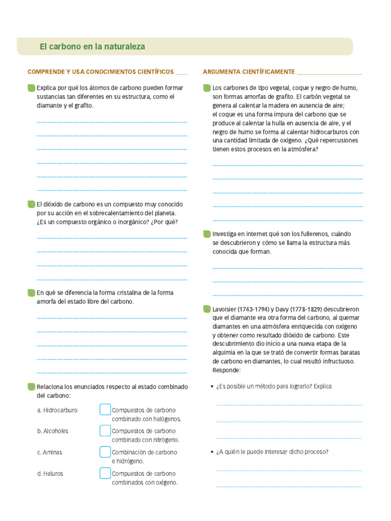 B-3º - Prac-Act 2 Cyt Und 7 | PDF | Carbón | Sustancias químicas