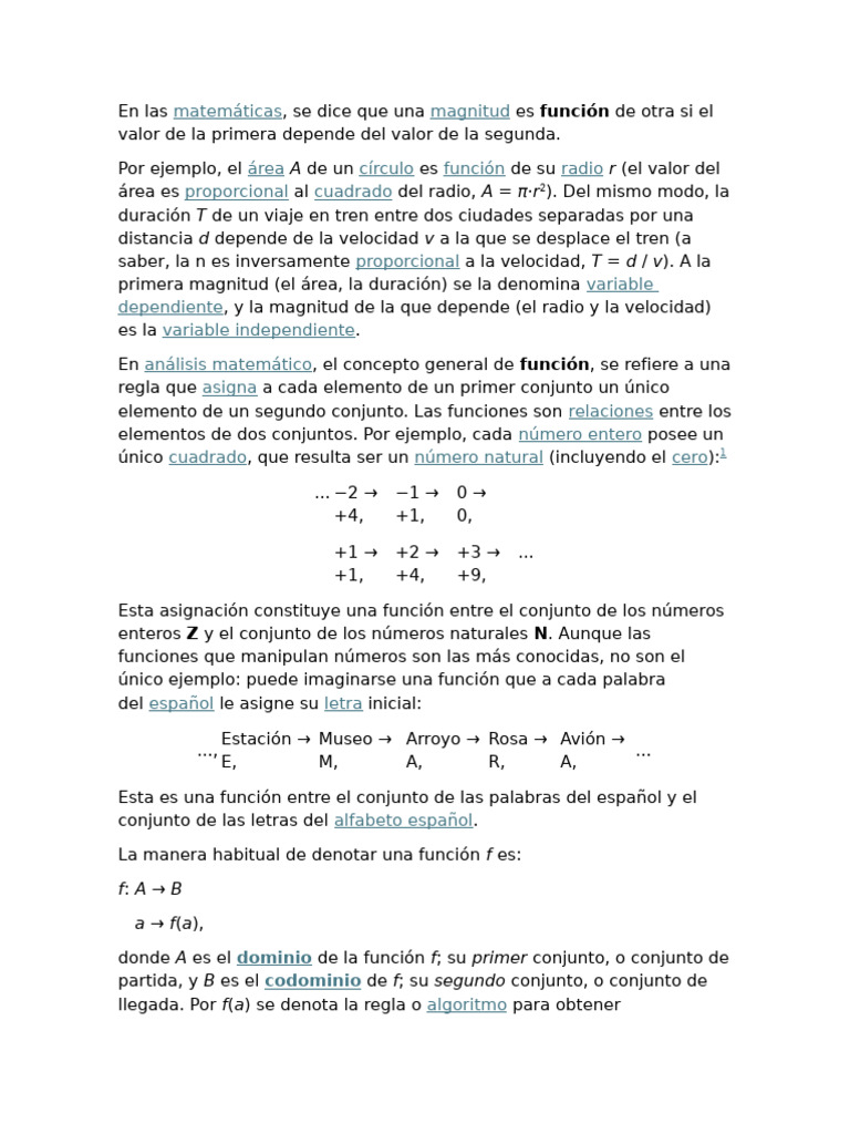 Funciones Matemáticas: Definición y Ejemplos | PDF | Función ...