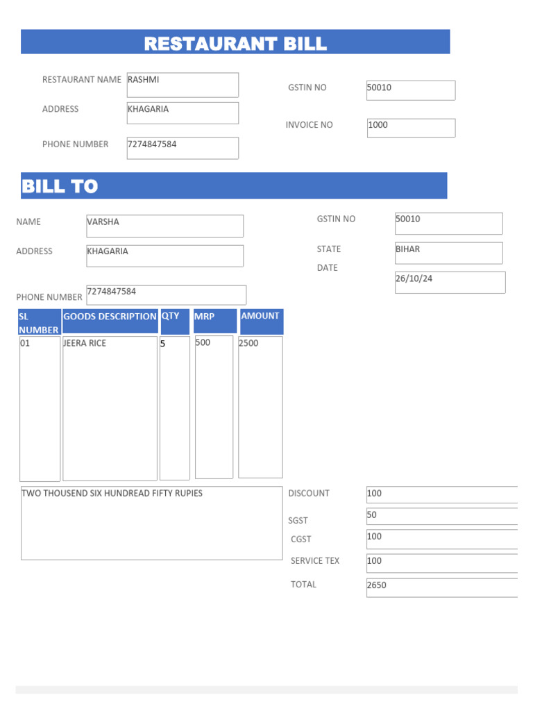 BILL | PDF