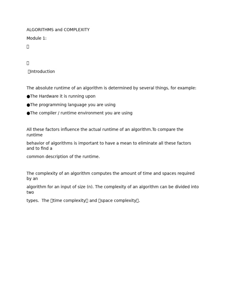 Algorithms and Complexity Activity | PDF