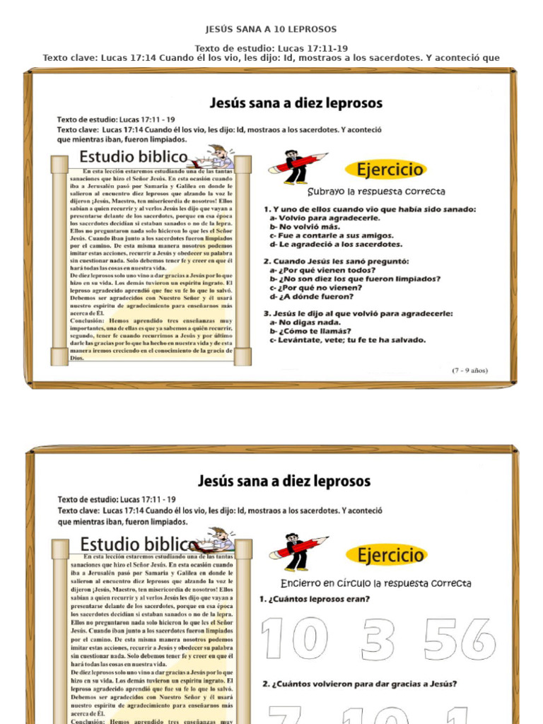 Jesús y los 10 leprosos: Fe y Gratitud | PDF | Jesús | Samaria