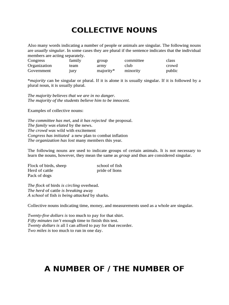 Nouns - 2, Collective Nouns-Ok | PDF | Grammatical Number | Plural