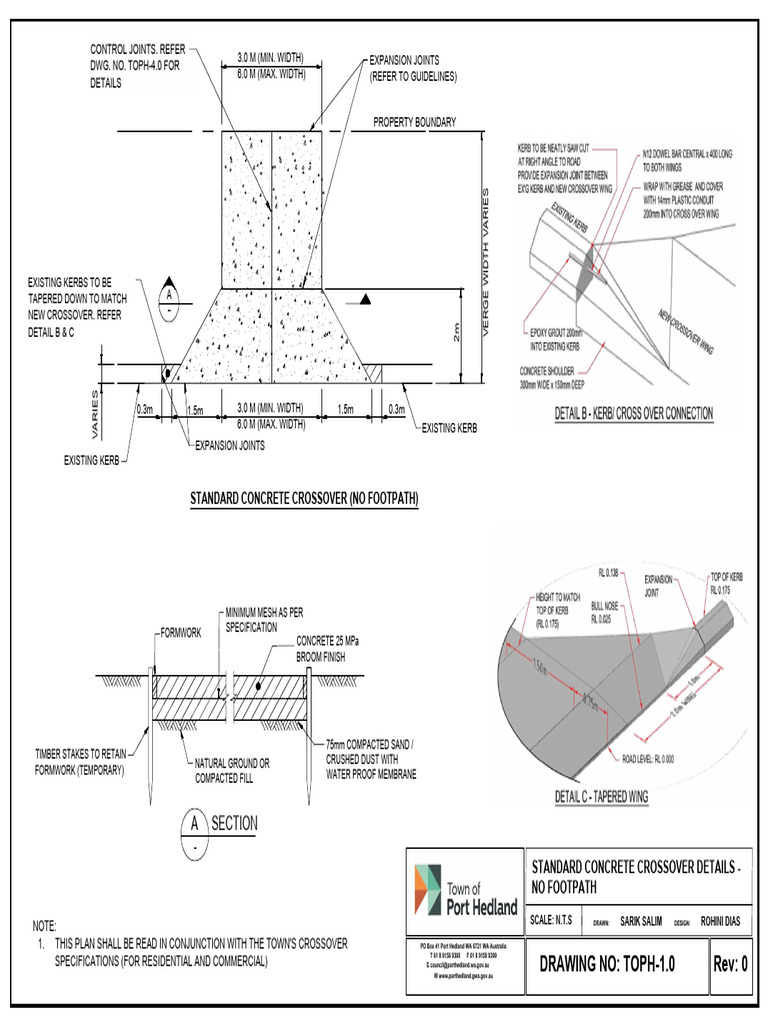 3 Vehicle-Crossover-Drawings 1 | PDF | Concrete | Sidewalk