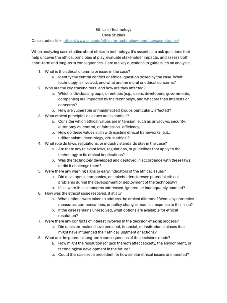Analyzing Ethical Dilemmas in Tech | PDF | Social Psychology