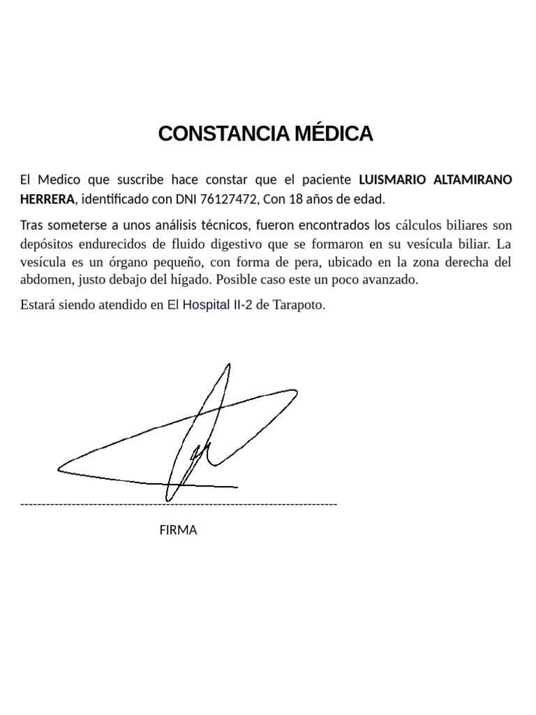 Constancia Médica | PDF