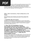 CA Program Overview and Structure | PDF | Postgraduate Education ...