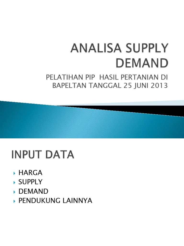Analisa Supply Demand | PDF | Komputer
